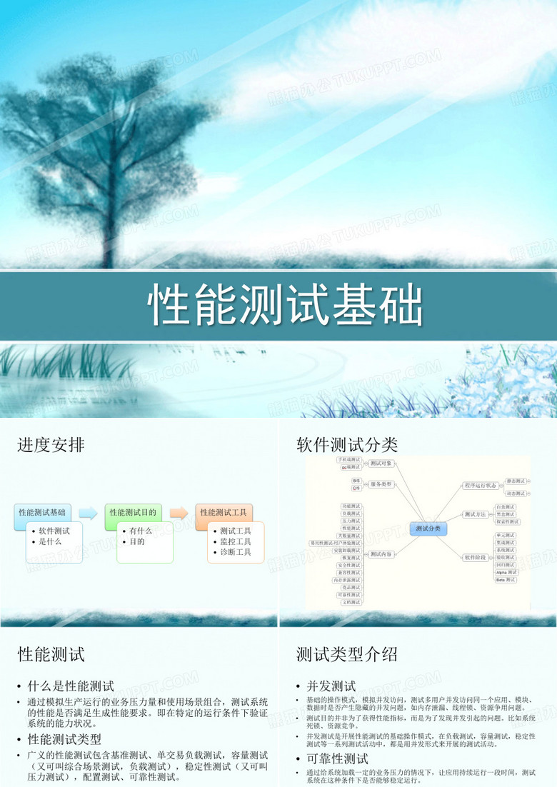 性能测试基础PPT模板下载 编号lzgjekoa 熊猫办公