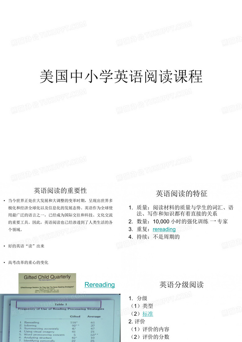 英语阅读课程PPT模板下载 编号lwrnygzd 熊猫办公