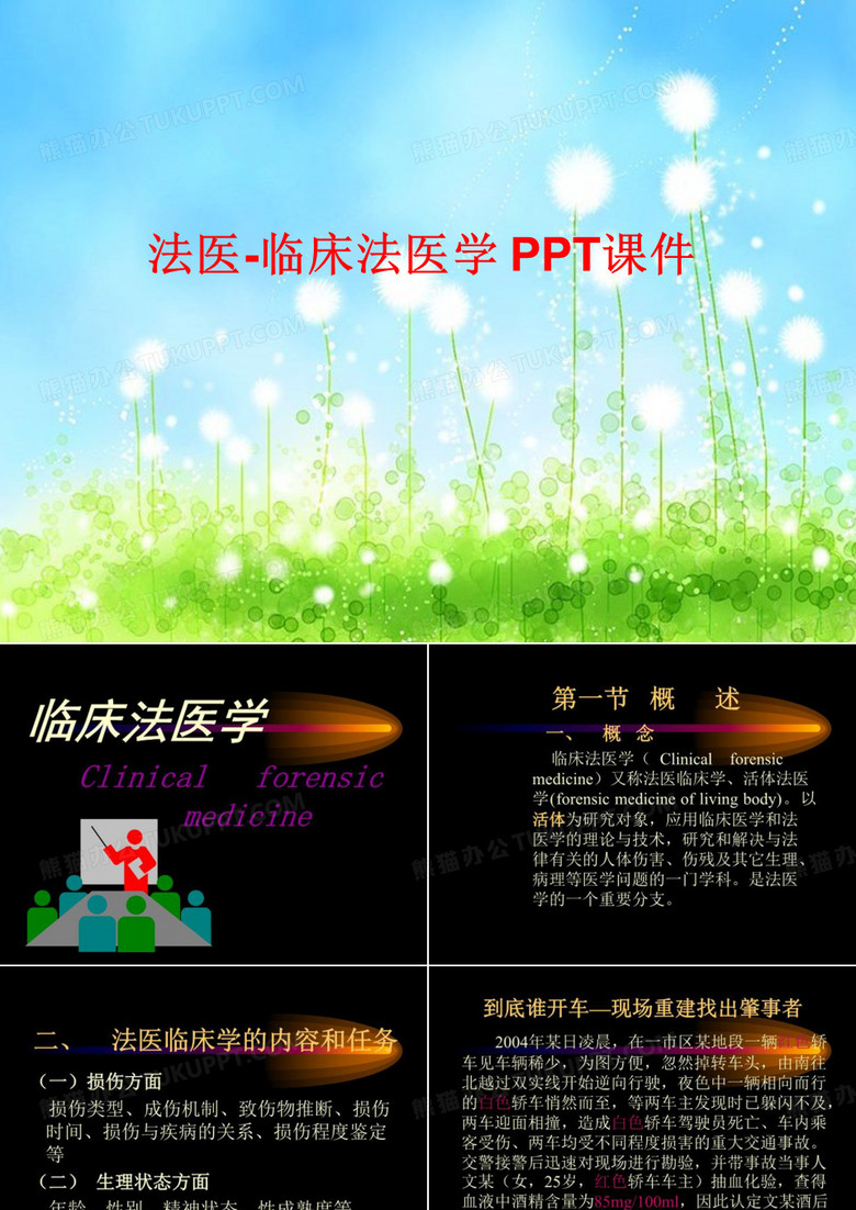 法医 临床法医学课件PPT模板下载 编号qebkvzrr 熊猫办公