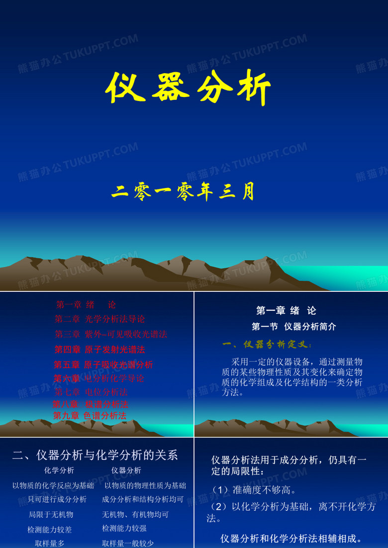 仪器分析PPT模板下载 编号qwrgjxvp 熊猫办公