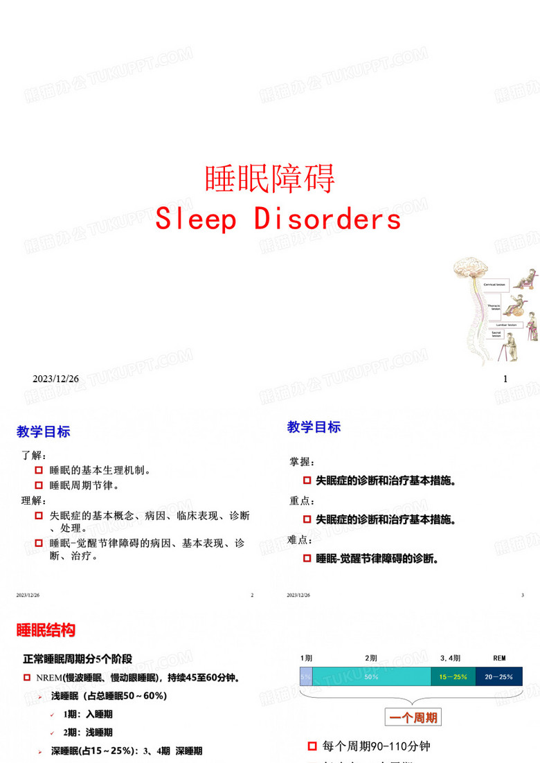 睡眠障碍PPT模板下载 编号qamydndp 熊猫办公