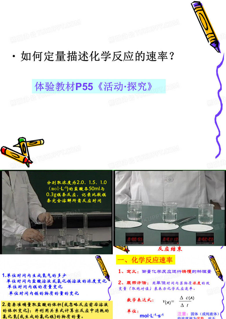 化学反应的速率PPT模板下载 编号lzeaaxvp 熊猫办公