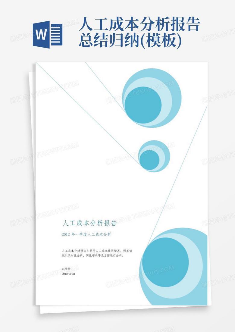 人工成本分析报告总结归纳 Word模板下载 编号qbzpnjan 熊猫办公