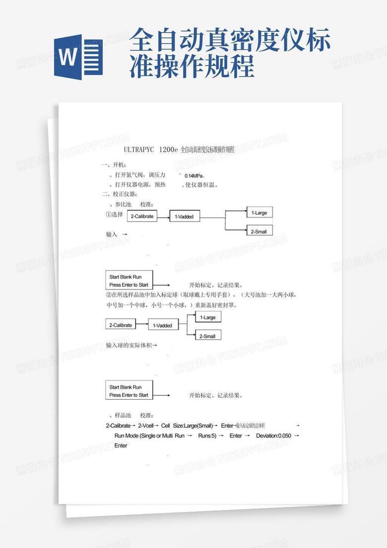 全自动真密度仪标准操作规程Word模板下载 编号qxvdobbp 熊猫办公