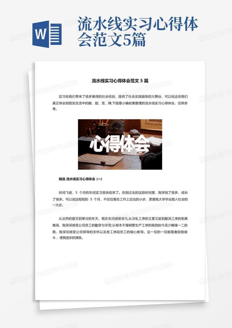 流水线实习心得体会范文5篇Word模板下载 编号qpzrwdjd 熊猫办公
