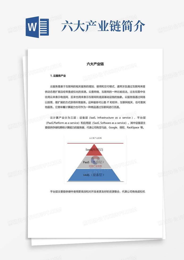 六大产业链简介Word模板下载 编号leawgaap 熊猫办公