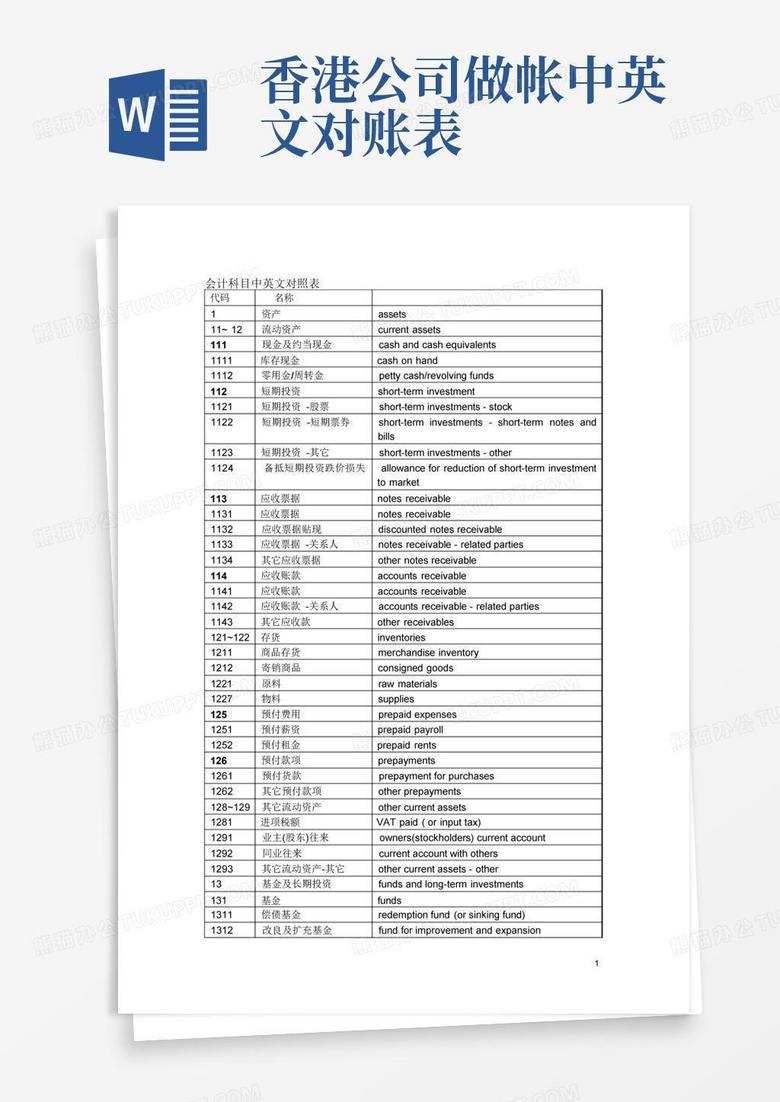香港公司做帐中英文对账表Word模板下载 编号qvxwpopr 熊猫办公