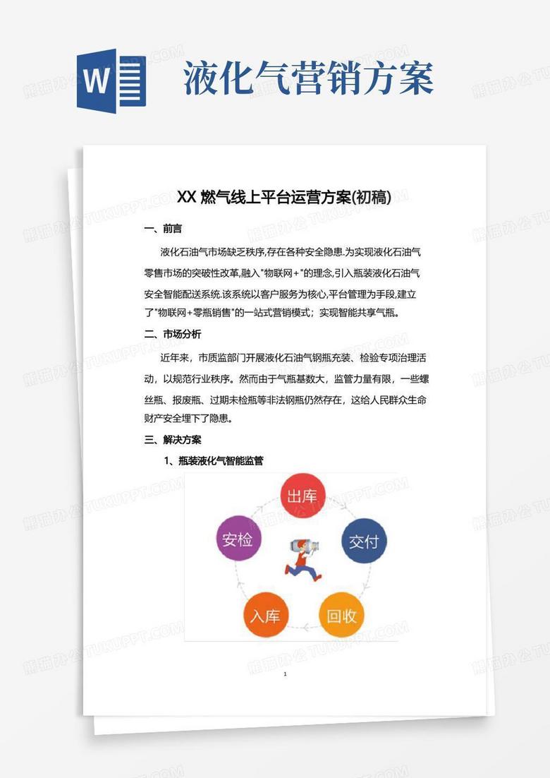 液化石油气智能钢瓶共享汽瓶燃气线上平台运营方案Word模板下载 编号ldnvevdg 熊猫办公