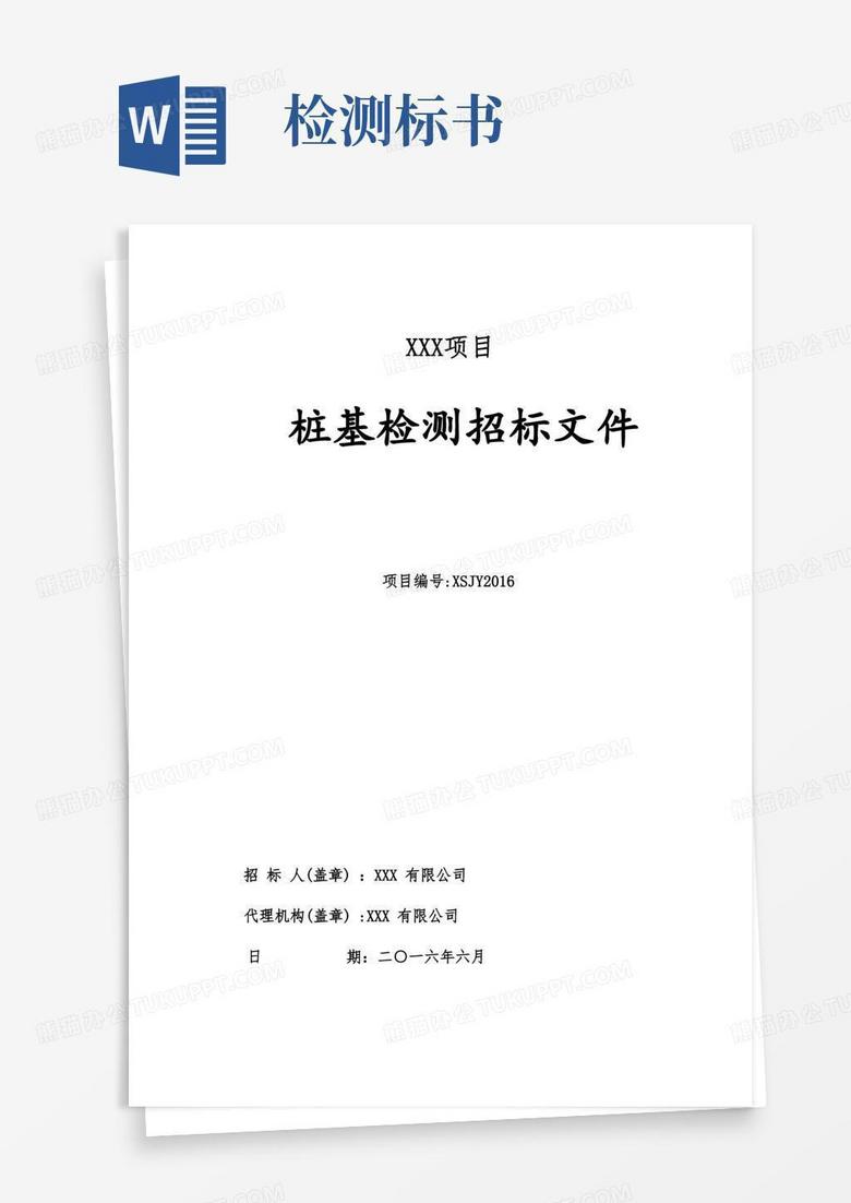 桩基检测招标文件Word模板下载 熊猫办公