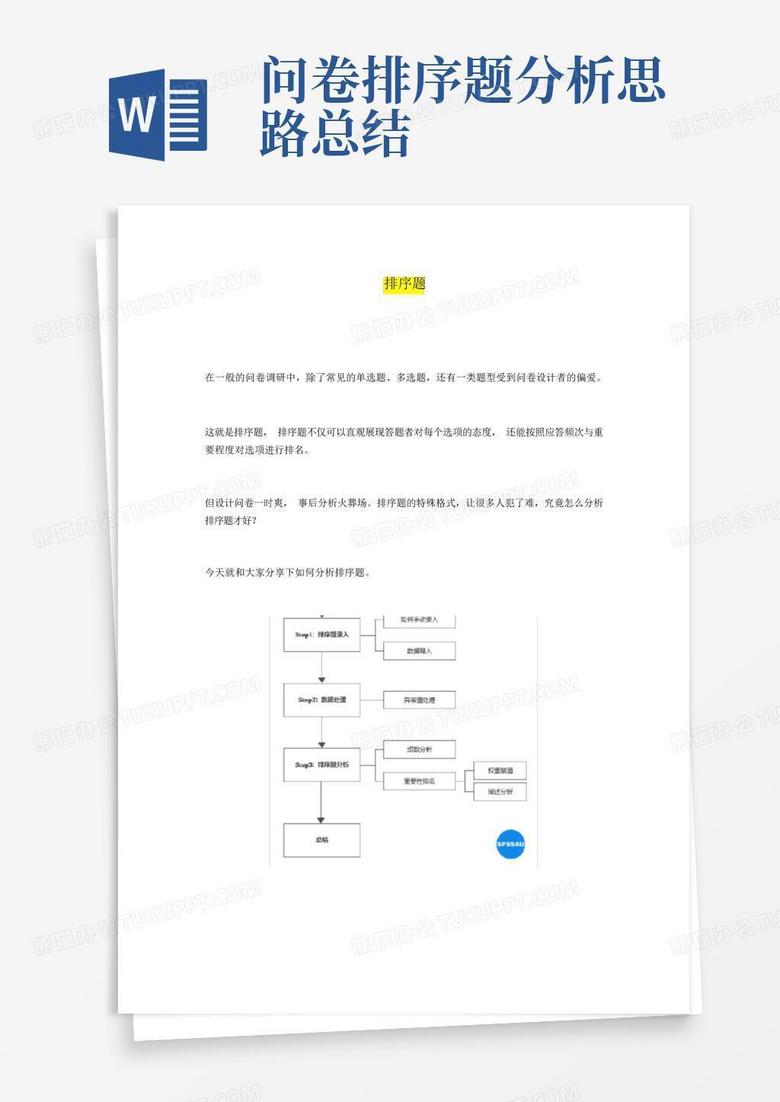 问卷排序题分析思路总结Word模板下载 编号legwbgba 熊猫办公