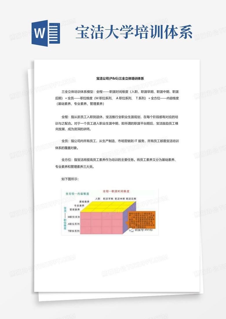 宝洁大学培训体系Word模板下载 编号legnmajn 熊猫办公