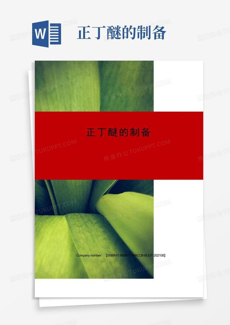 正丁醚的制备Word模板下载 编号qdgbgrbn 熊猫办公