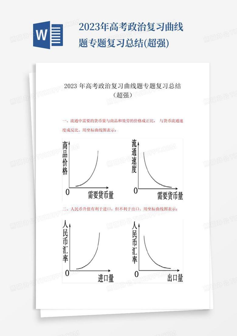 2023年高考政治复习曲线题专题复习总结 超强 Word模板下载 编号lxzwwmkb 熊猫办公