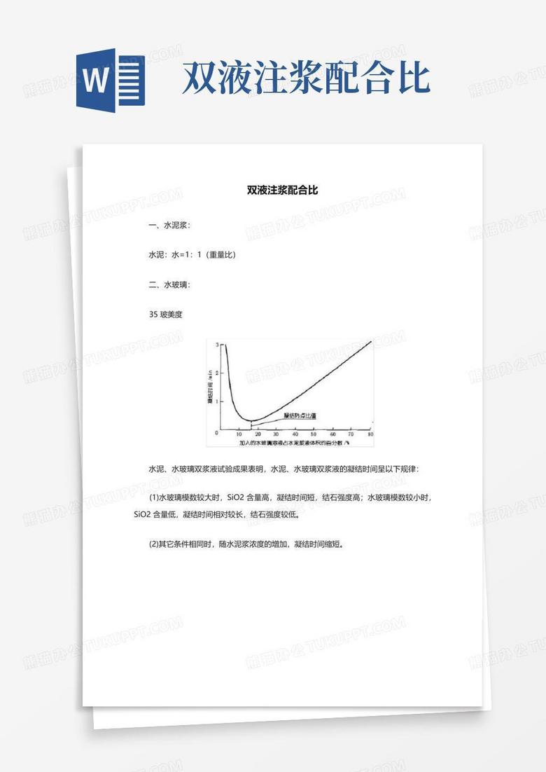 双液注浆配合比Word模板下载 编号lpeynpyw 熊猫办公