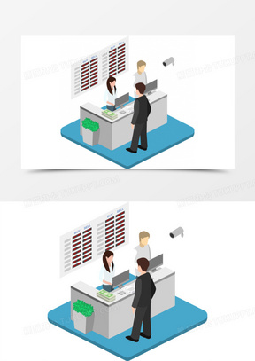 卡通银行素材_卡通银行图片_卡通银行素材图片下载_熊猫办公