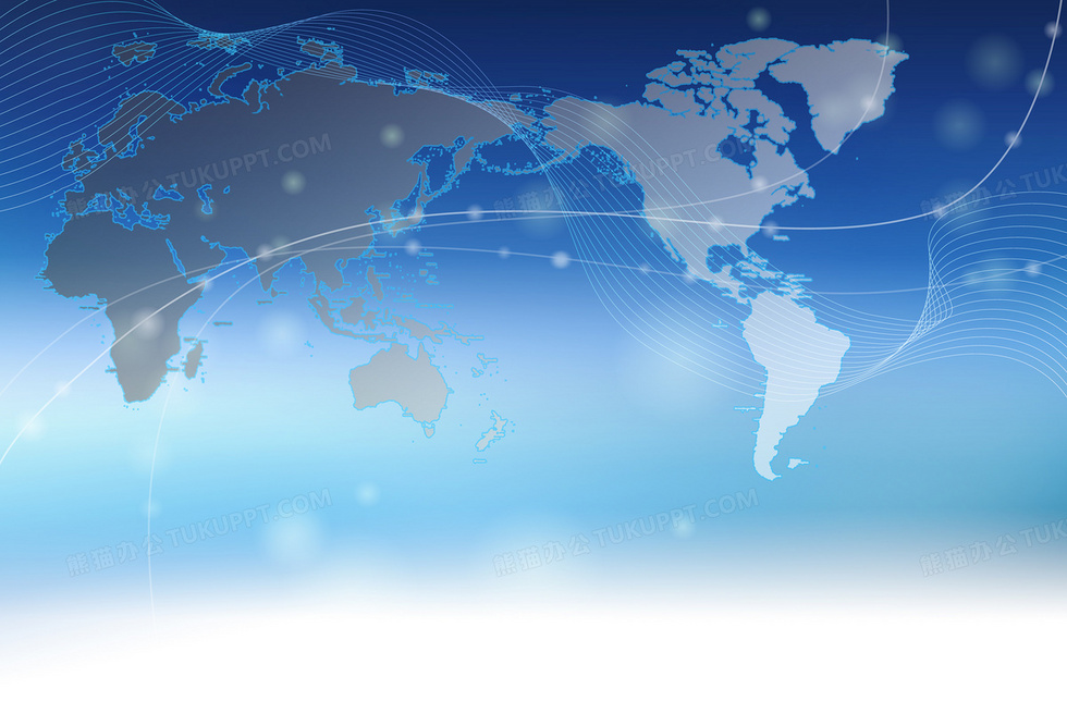 科幻简约蓝色世界地图背景素材背景图片素材免费下载_熊猫办公