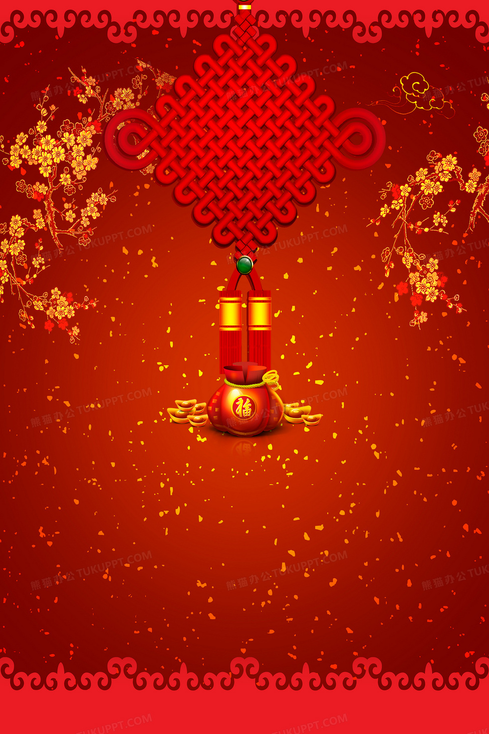 红色中国结背景素材背景图片素材免费下载_熊猫办公