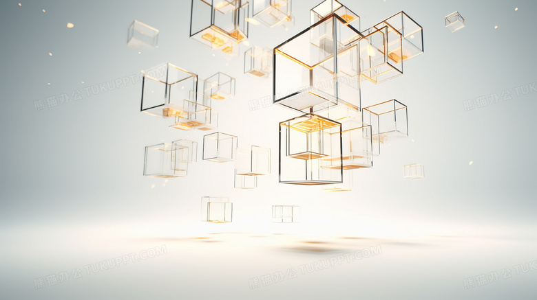 3d立体透明几何体插画图片素材下载_jpg格式_熊猫办公