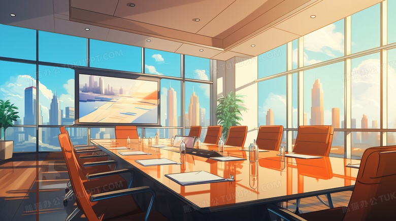 商务办公办公室场景插画图片素材下载_jpg格式_熊猫办公