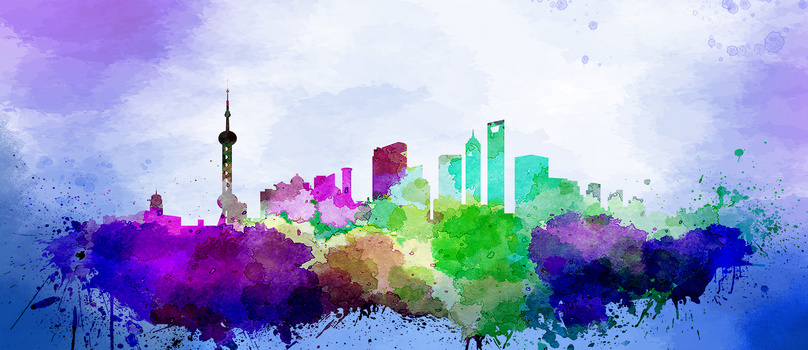 上海banner背景图片素材下载_熊猫办公