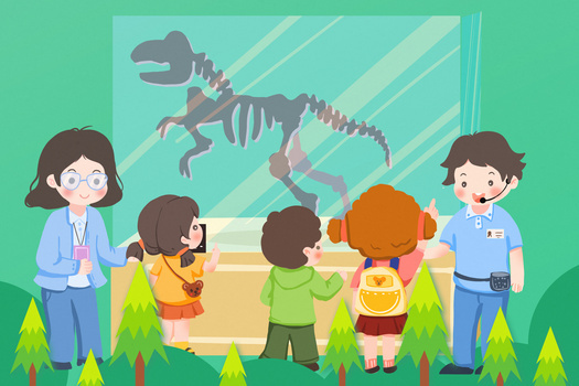 卡通夏令营研学探险插画图片素材下载_psd格式_熊猫办公