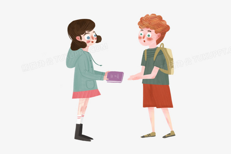 手绘开学同学人物PNG图片素材下载_人物PNG_熊猫办公