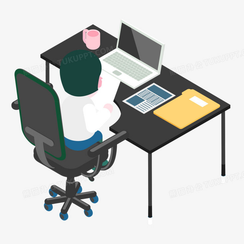 卡通手绘办公装饰元素PNG图片素材下载_装饰PNG_熊猫办公