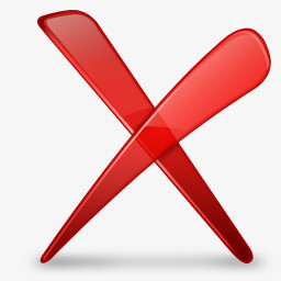红色的叉号图标PNG图片素材下载_红色PNG_熊猫办公