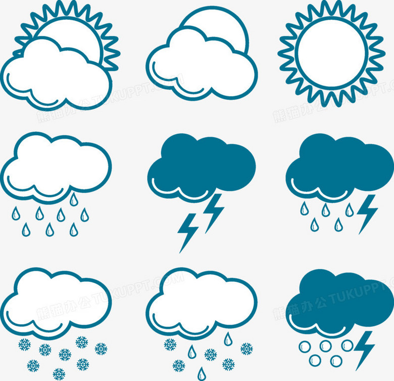 天气预报图标PNG图片素材下载_天气预报图标PNG_熊猫办公