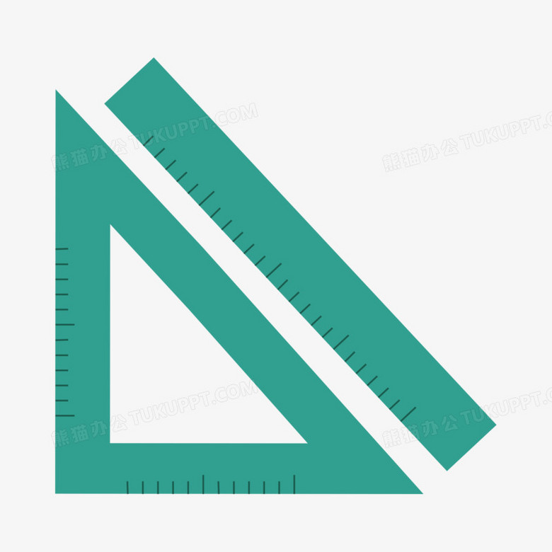绿色薄荷系列学习用品尺子图标元素PNG图片素材下载_图标PNG_熊猫办公
