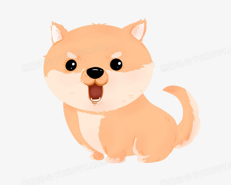 卡通手绘狗狗汪汪叫免抠元素PNG图片素材下载_元素PNG_熊猫办公