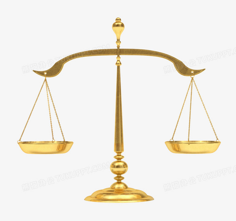金色天平PNG图片素材下载_金色PNG_熊猫办公