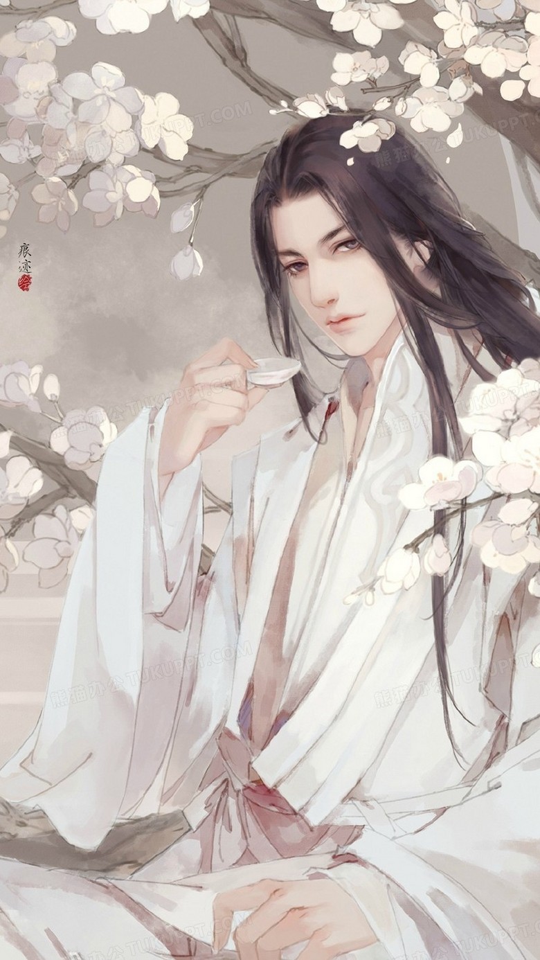 古风花朵男子png图片素材下载花朵png熊猫办公