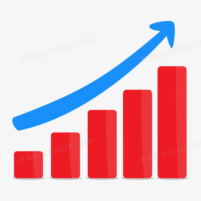 逐渐增加上升图标元素PNG图片素材下载_元素PNG_熊猫办公