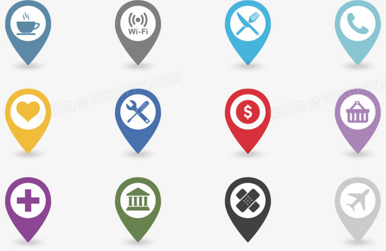 地图标记图标png,png图标,png小图标_大山谷图库