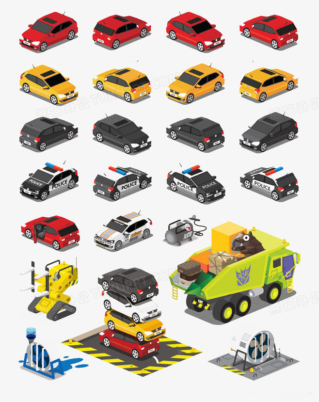 卡通车图标PNG图片素材下载_通车PNG_熊猫办公