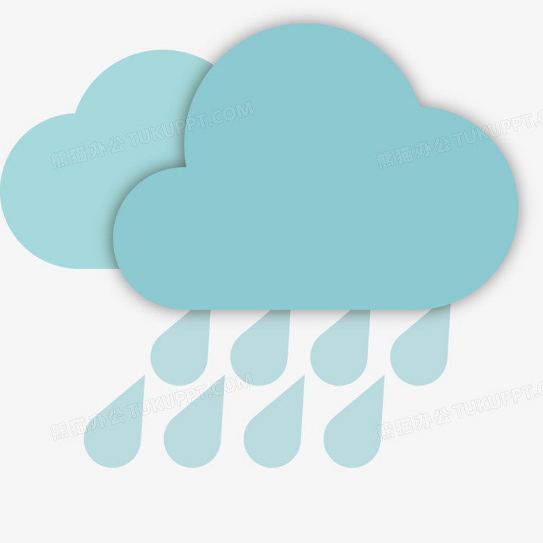 矢量天气预报下雨图标PNG图片素材下载_矢量PNG_熊猫办公
