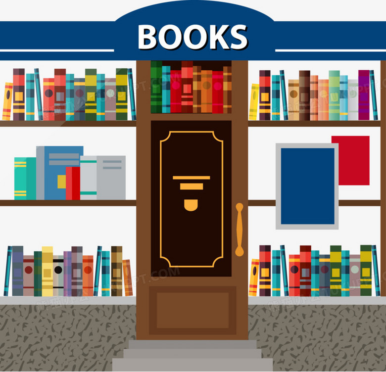 矢量书店PNG图片素材下载_书店PNG_熊猫办公
