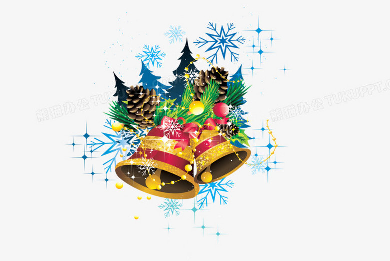 圣诞节的铃铛PNG图片素材下载_铃铛PNG_熊猫办公