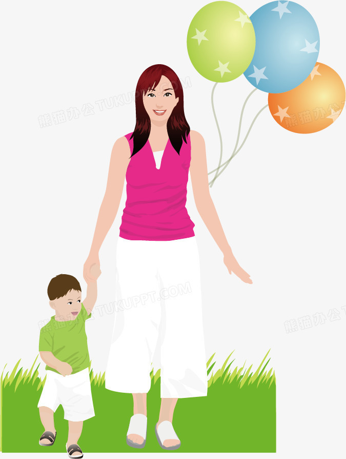 卡通亲子PNG图片素材下载_卡通PNG_熊猫办公