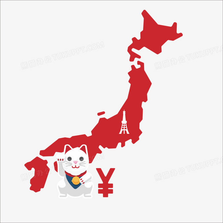 扁平化日本地图PNG图片素材下载_扁平化PNG_熊猫办公