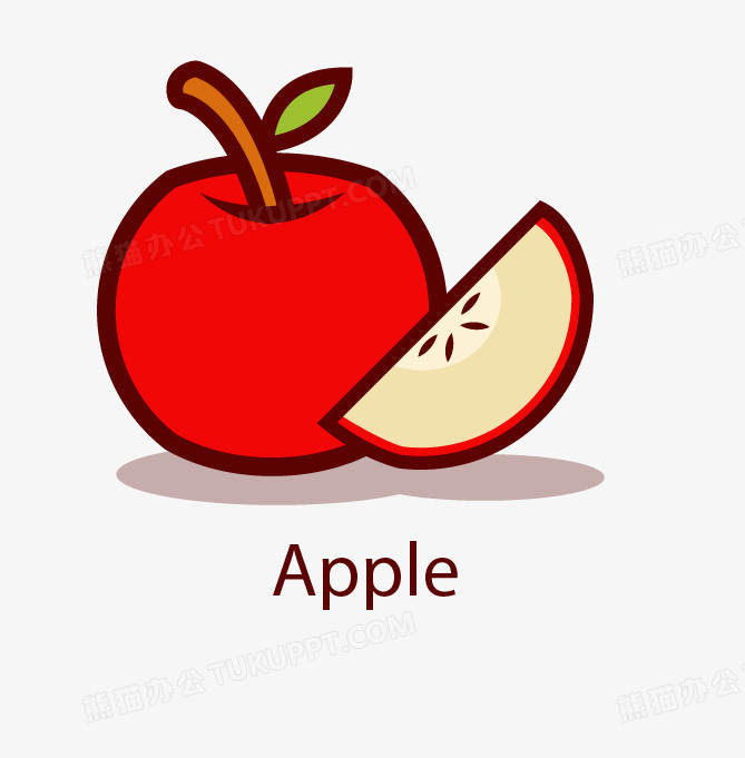 卡通苹果PNG图片素材下载_苹果PNG_熊猫办公