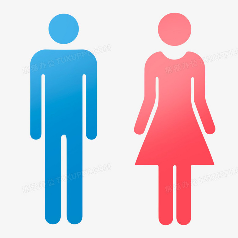手绘男女性别图标元素PNG图片素材下载_元素PNG_熊猫办公