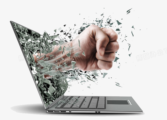 击穿屏幕的拳头PNG图片素材下载_击穿PNG_熊猫办公