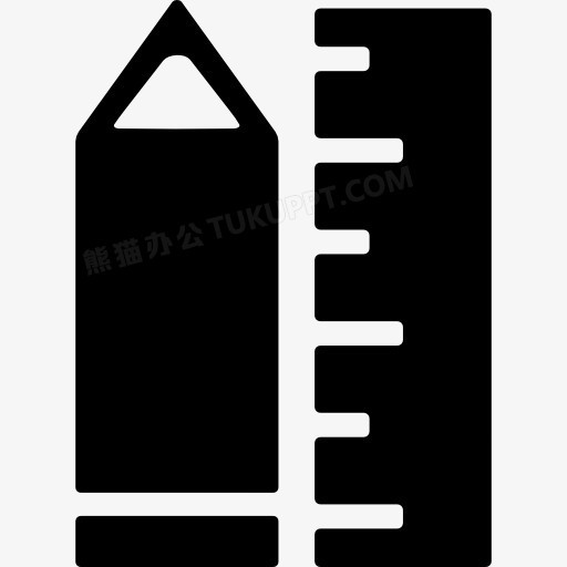 铅笔和尺子图标PNG图片素材下载_铅笔PNG_熊猫办公
