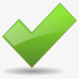 绿色的对号图标PNG图片素材下载_图标PNG_熊猫办公