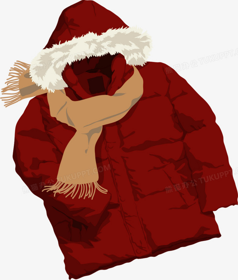 矢量手绘冬季羽绒服PNG图片素材下载_手绘PNG_熊猫办公