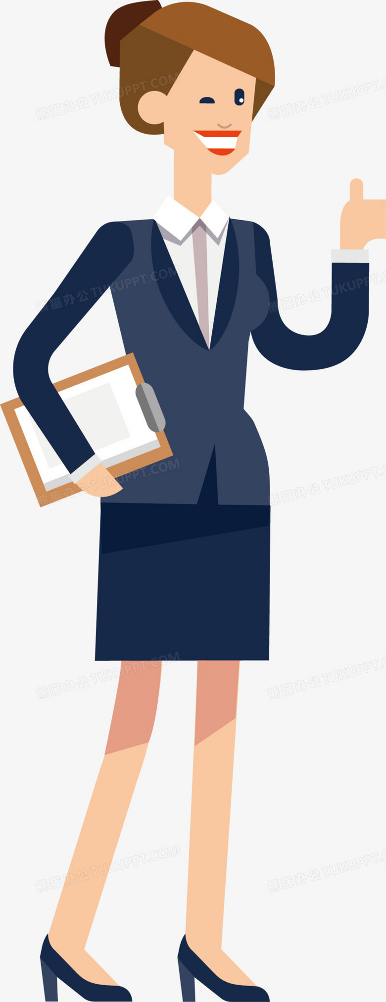 女商务人士矢量PNG图片素材下载_商务PNG_熊猫办公