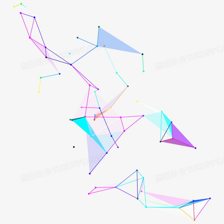 漂浮矢量线条几何PNG图片素材下载_线条PNG_熊猫办公