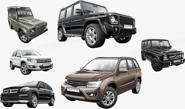 多款suv汽车矢量图PNG图片素材下载_矢量图PNG_熊猫办公